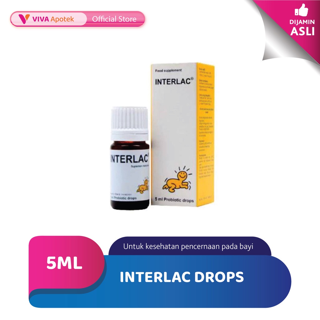 Jual Interlac Drops untuk Memelihara Kesehatan Pencernaan (5 ml ...