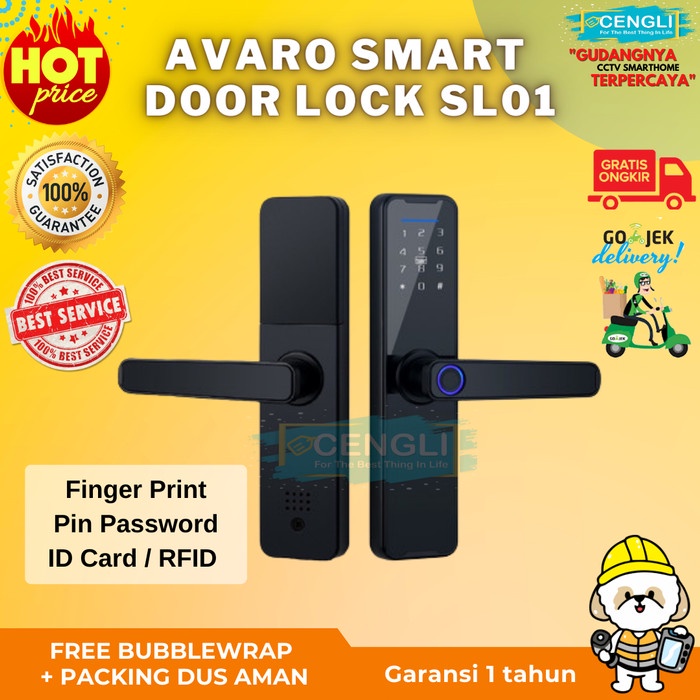 Jual Latin- Smart Door Lock Avaro Sl01 Sl 01 Kunci Pintu Fingerprint Door Lock | Shopee Indonesia