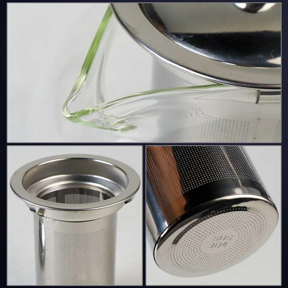 Jual One Two Cups Teko Teh Kaca Tahan Panas dengan Saringan Glass Teapot - BR-352 | Shopee Indonesia