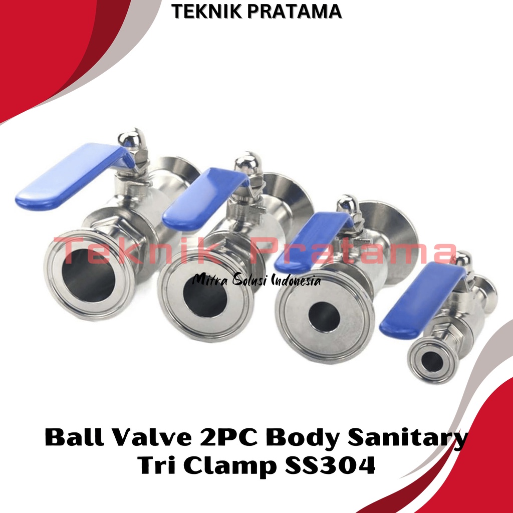 Jual 3" Ball Valve 2PC Body Tri Clamp Sanitary Stainless 304 3 Inch ...