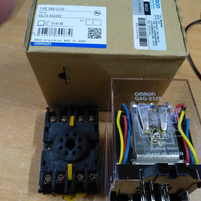 Jual Ratchet Relay G4Q - 212S + Socket 8Pfa1 Omron Original | Shopee ...