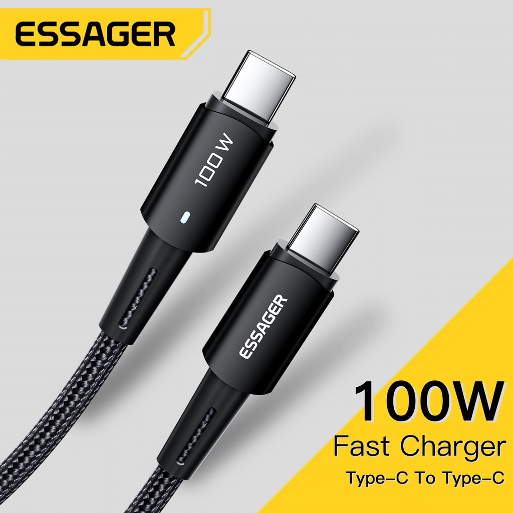 Jual Essager PD Kabel Data Type-C to USB C Cable PD2.0 60W Fast ...