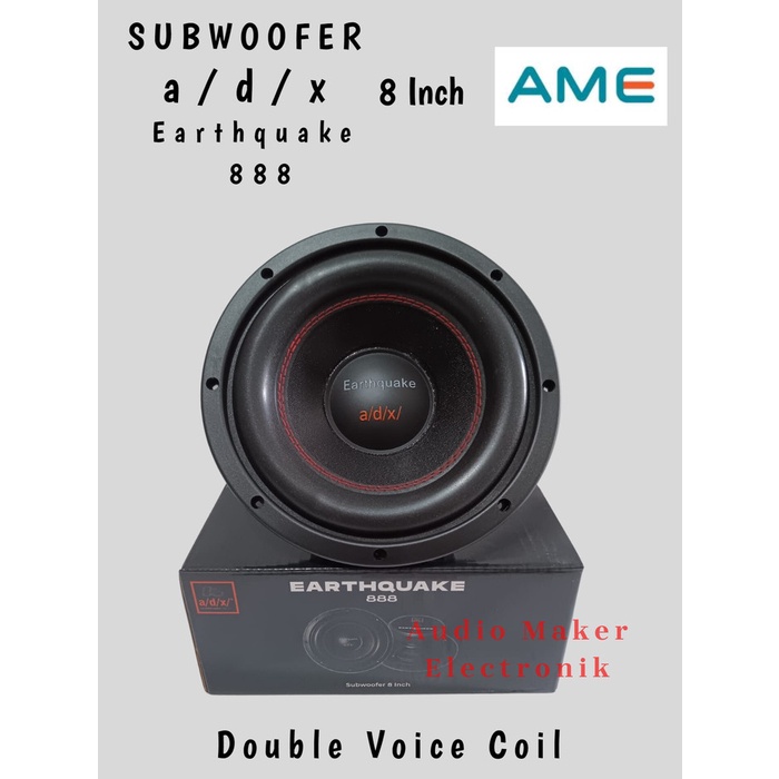 Jual Promo Subwoofer Adx Earthquake 888 Double Voice Coil 8 Inch - Speaker 8 Inch | Shopee Indonesia
