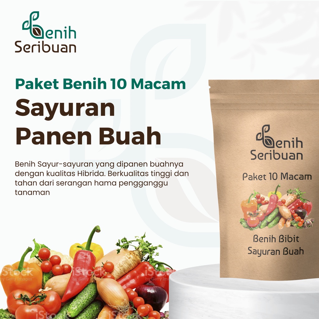 Jual Benih Seribuan - Paket 10 Macam Benih Sayuran Panen Buah Hibrida ...