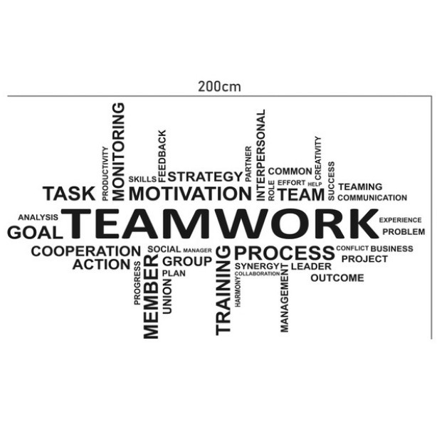 Jual Stiker Team Work Besar Sticker Kaca Dinding Rumah Kantor Office ...