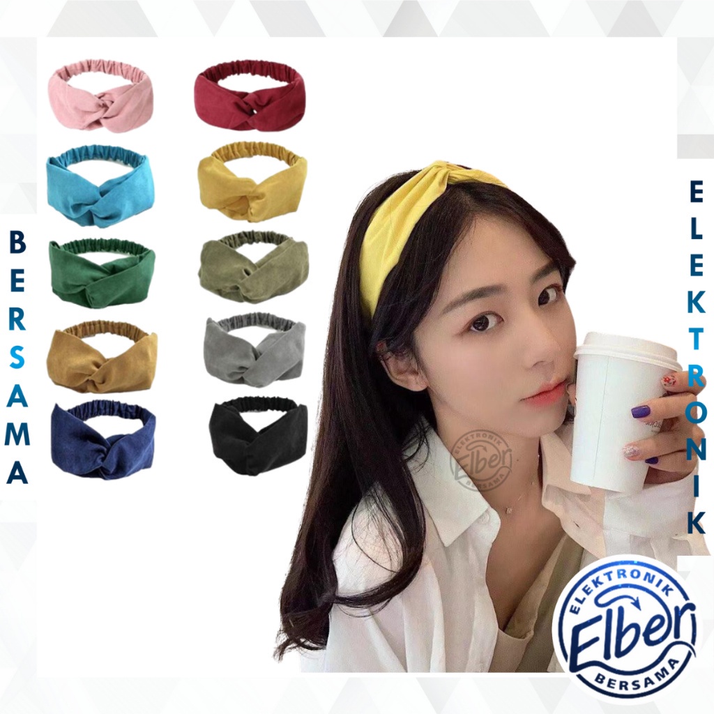 Jual ELBER BD01 BD02 Bando Wanita Korea Headband Bandana Simpul Cewek ...