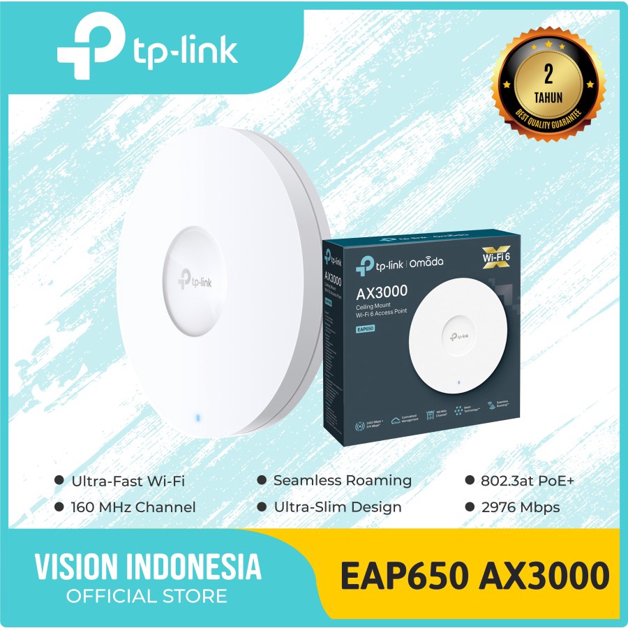 Jual Tp-Link EAP650 AX3000 Ceiling Mount WiFi 6 Access Point | Shopee ...