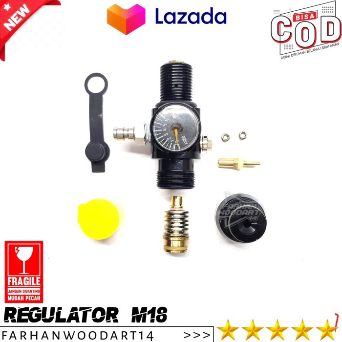 Jual Regulator Painball Tipe B Regul Pcp Regulator Hitam M18 Import ...