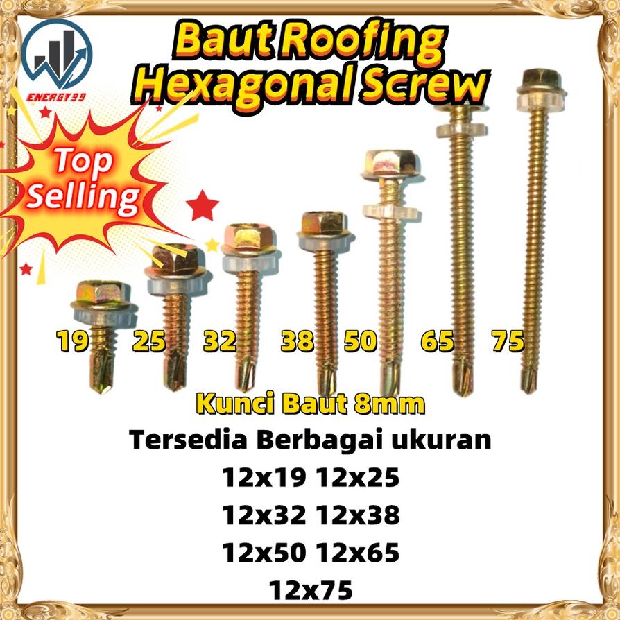 Jual Baru - SEKRUP ROOFING KUNING 200Pcs / SEKRUP BAJA RINGAN / BAUT ...