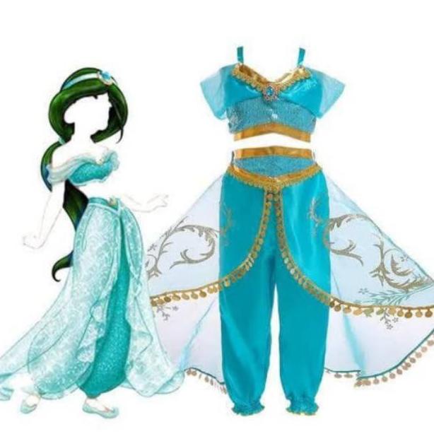 Jual Kostum Princess Jasmine Disney Alladin Baju Pesta Dress Kado Anak ...