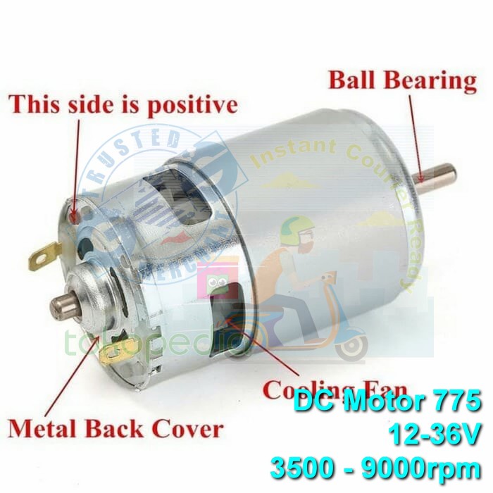 Jual Sd Dinamo Motor Dc 775 12-36V 3500-9000Rpm Large Torque Torsi Besar | Shopee Indonesia