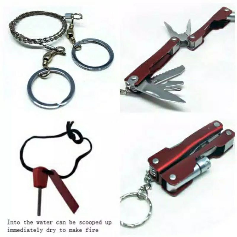 Jual Alat Survival Outdoor Portable Sos Tool Kit Emergency Kompas ...