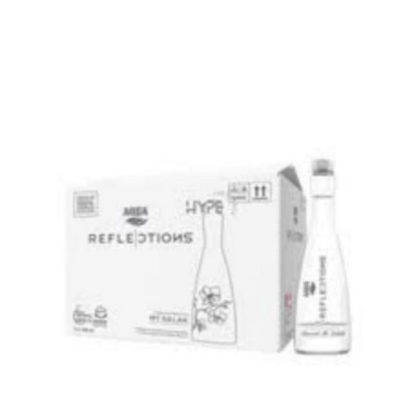 Jual AQUA Reflection still 380ml & sparkling 380ml botol kaca 1 box isi ...