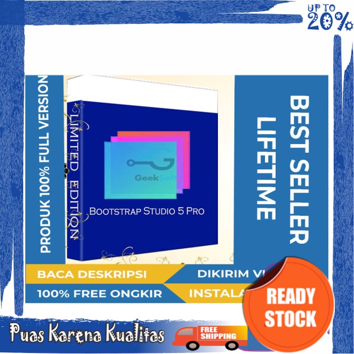 Jual AKTIF SELAMANYA Bootstrap Studio 5 Pro FULL GARANSI | Shopee Indonesia