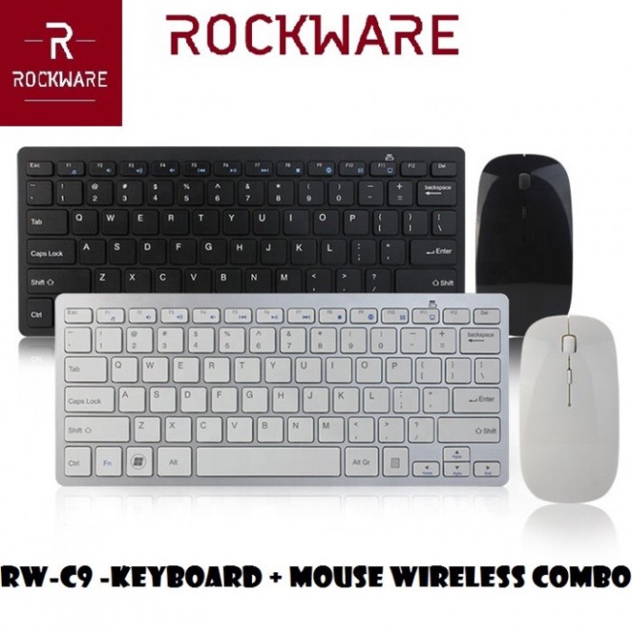 Jual ROCKWARE RW-C9 - KEYBOARD MOUSE WIRELESS COMBO - THIN SLIM DESIGN ...