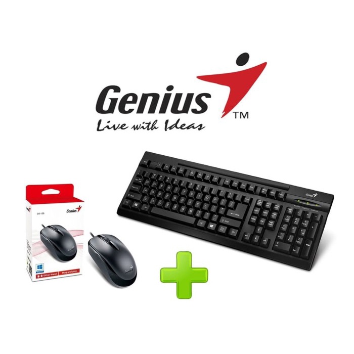 Jual GENIUS KEYBOARD KB-125 USB + GENIUS MOUSE DX125 USB OPTICAL PAKET ...