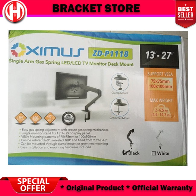 Jual [Ori] Bracket Monitor Meja 17-27 Inch Gas Spring Bisa Gojek ...