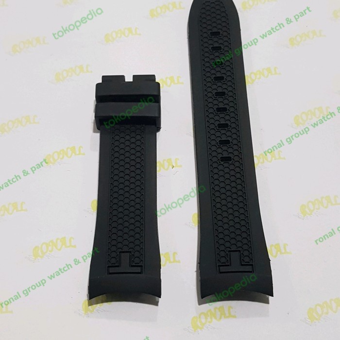 Jual TALI JAM STRAP RUBBER JAM TISSOT COUTURIER HITAM PREMIUM QUALITY ...