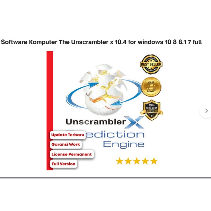 Jual The Unscrambler x 10.4 for windows 64 full version | Shopee Indonesia