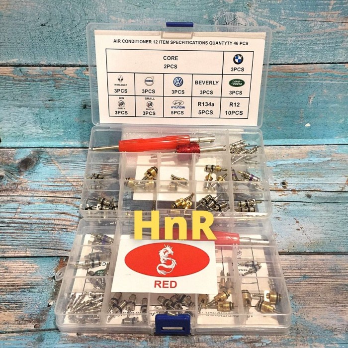 Jual [COD] Set Pentil Ac Mobil R134A - R12 Dan Alat Buka Pentil Limited ...