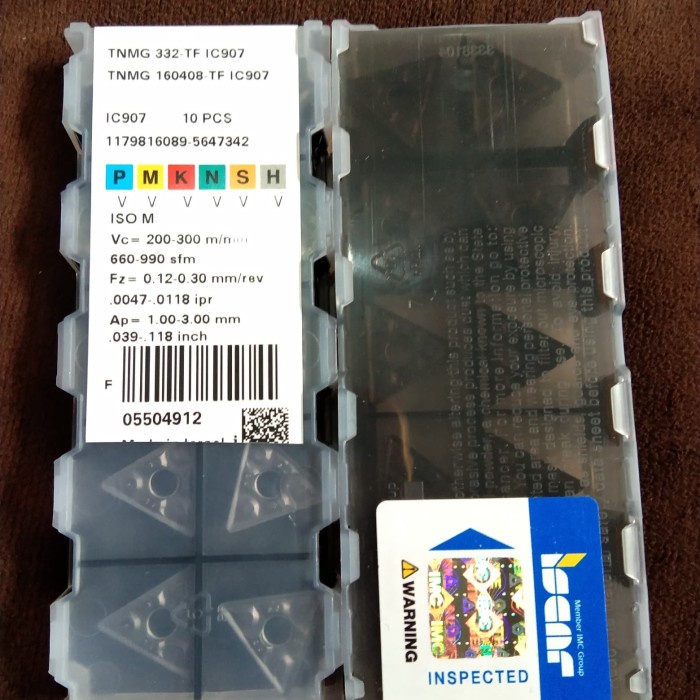 Jual Ready Insert Tnmg 160408-Tf Ic907 Original Iscar Baru Berkualitas ...