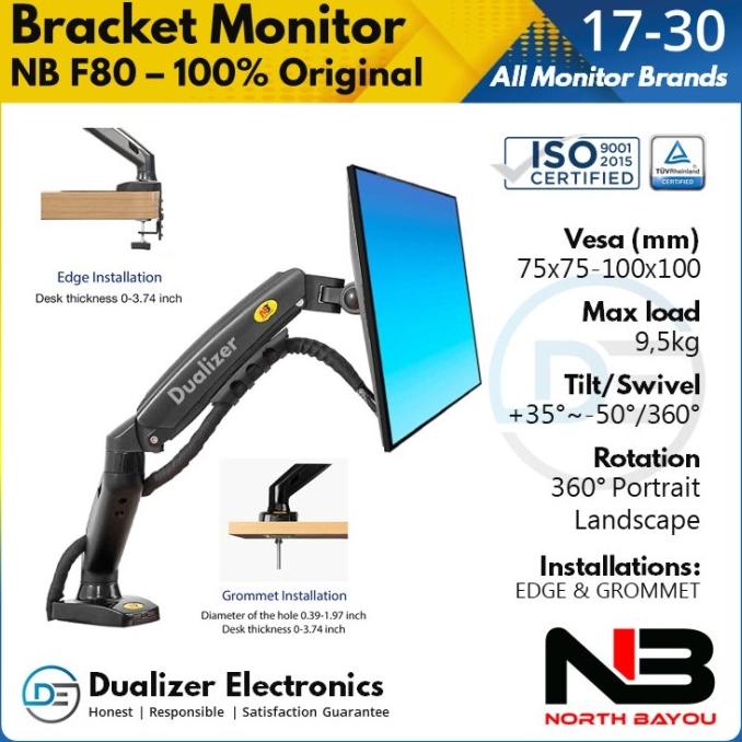 Jual New Bracket Stand Monitor North Bayou Nb F80 Nbf80 17-24-27-30 Inch Meja Pengiriman Cepat ...