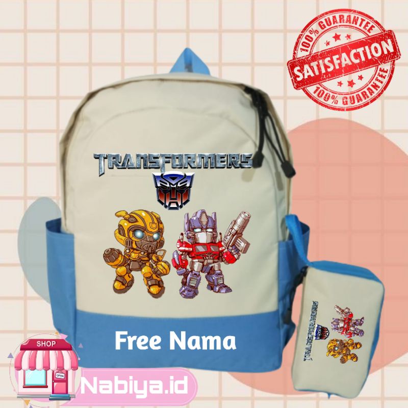 Jual TAS RANSEL TRANSFORMERS MINI BUMBLE BEE & OPTIMUS PRIME TERBARU ...