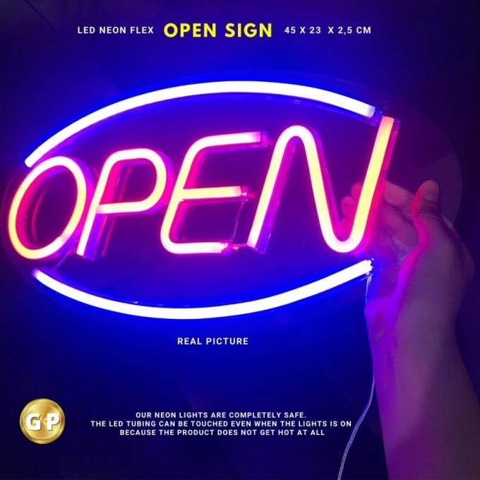 Jual Lampu Neon OPEN LED Neon Flex cafe open sign neon wall decor cafe ...
