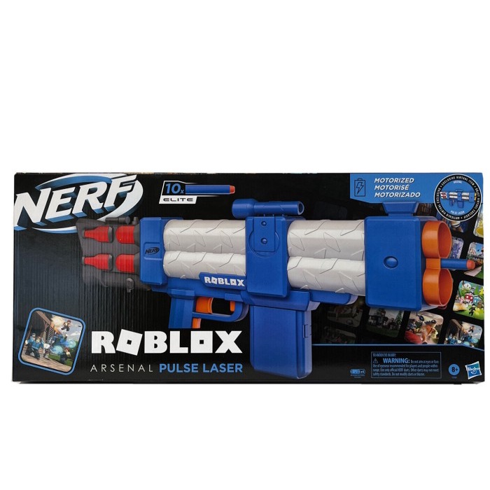 Jual Baru Nerf Roblox Arsenal Pulse Laser Motorized Dart Elite Blaster ...