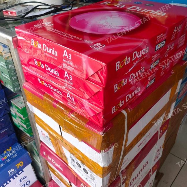 Jual Kertas HVS Bola Dunia A3 80 GSM harga promo 1 rim |Top|Best ...