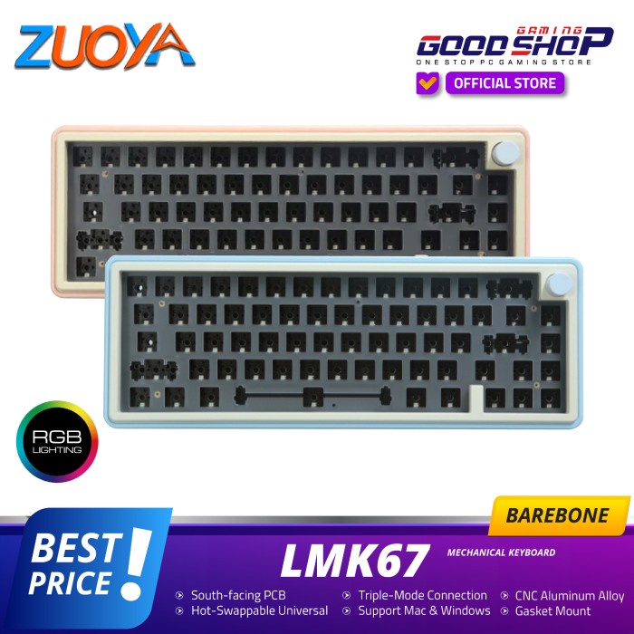 Jual ZUOYA LMK67 BAREBONE KIT MECHANICAL KEYBOARD | Shopee Indonesia