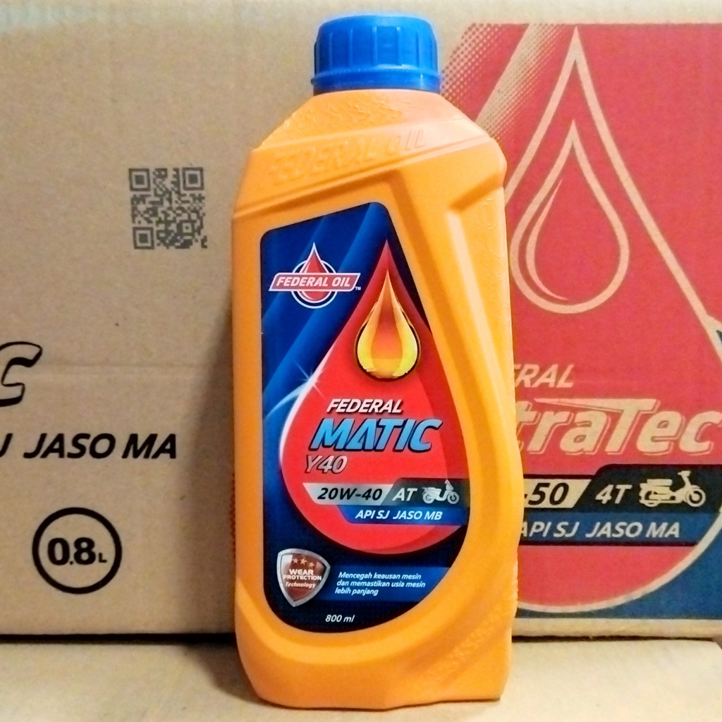 Jual OLI MESIN MOTOR MATIC FEDERAL Y-MATIC Y MATIC YMATIC 20W-40 800 ML ...