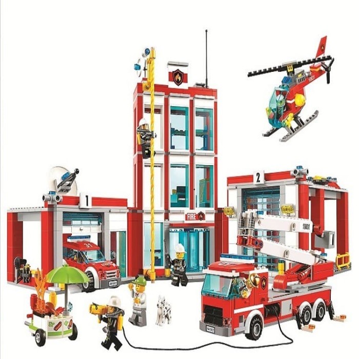 Jual 10831 Lego City Fire Station Ready | Shopee Indonesia