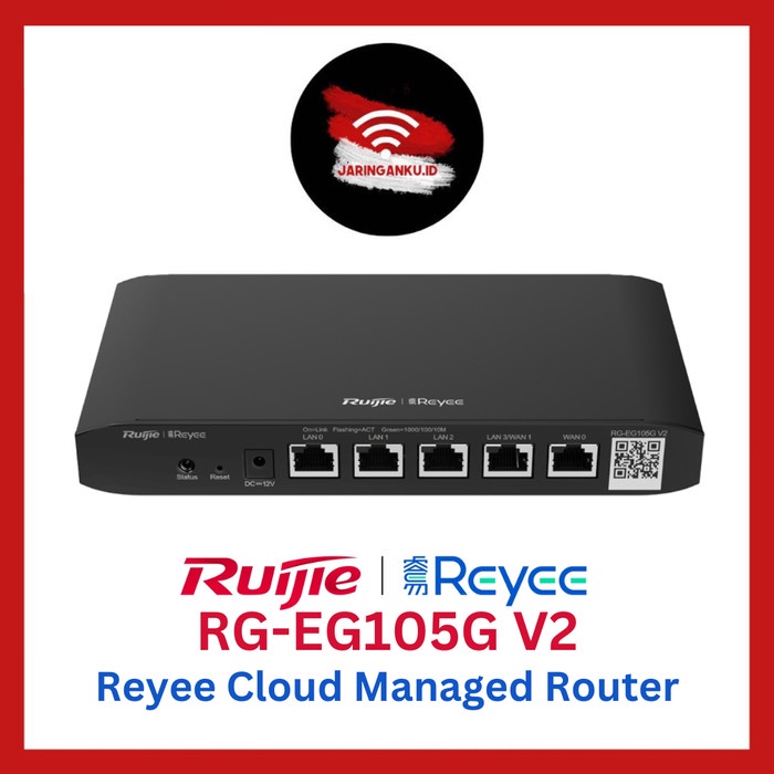 Jual RG-EG105G V2 RUIJIE REYEE 5 GIGABIT PORTS CLOUD MANAGED ROUTER GATEWAY | Shopee Indonesia