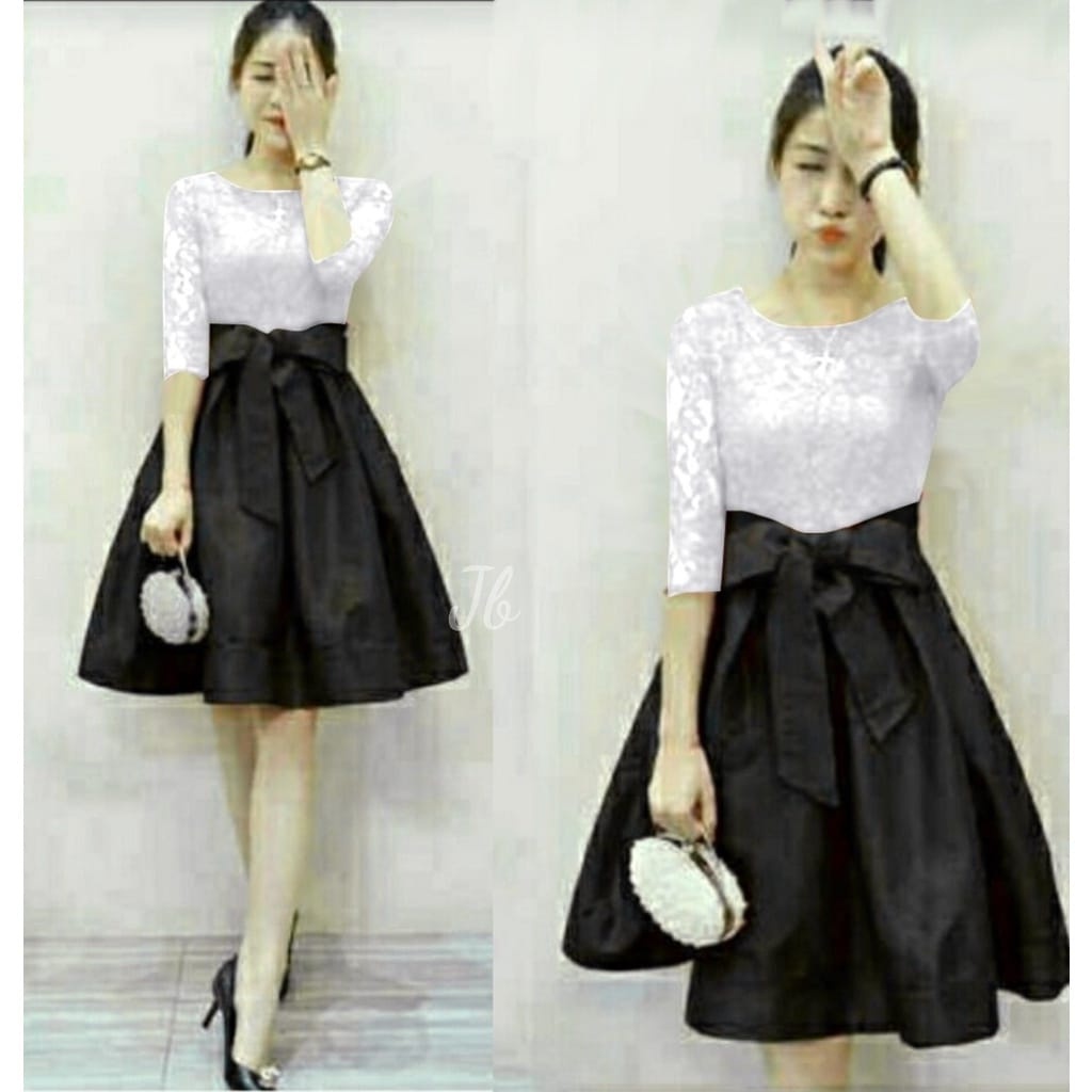 Jual Drss Elegant Drees Cantik Dress Natal Gaon Acara Pesta Dress ...