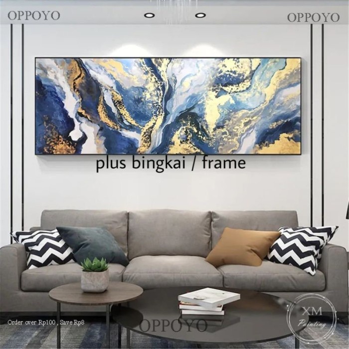 Jual [Original] Lukisan Dinding Model Abstrak Hiasan Dinding Include ...