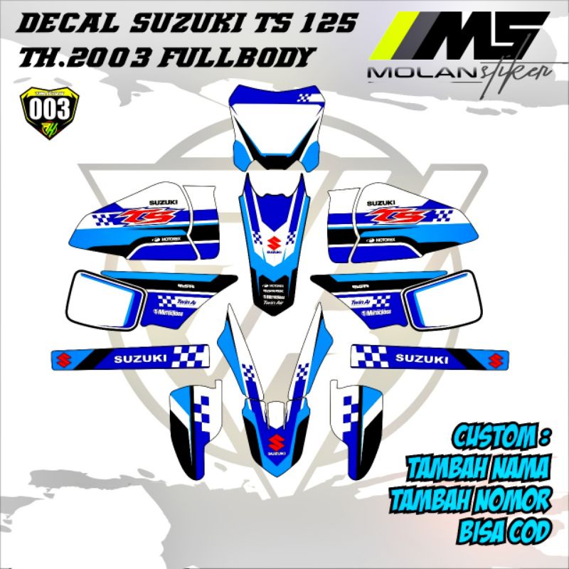 Jual Decal Sticker Striping Variasi Fullbody Suzuki TS 125 Decal ...