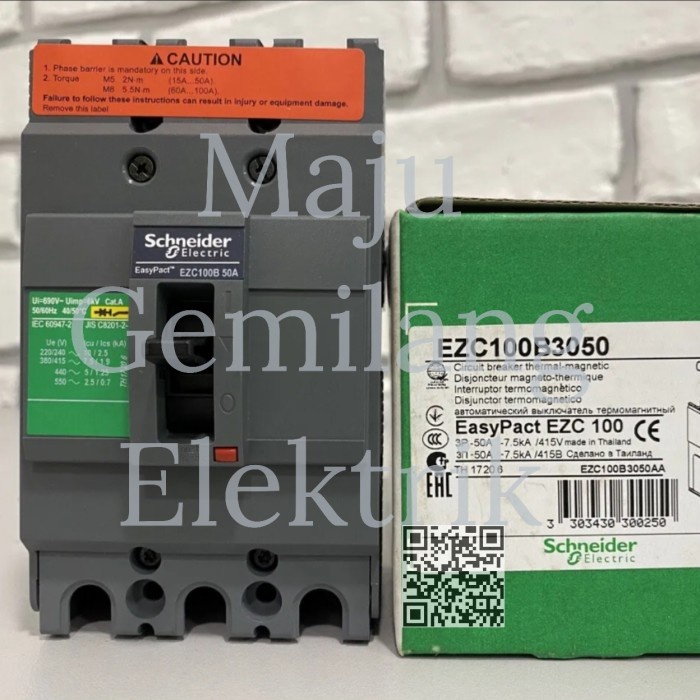 Jual Schneider Mccb Ezc100B 15A 20A 25A 30A 40A 50A 60A 3P 7,5Ka 3Phase Nfb | Shopee Indonesia