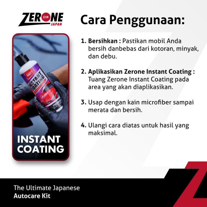 Jual Paket Pembersih Mobil Zerone Instant Coating Mobil Glass Super ...