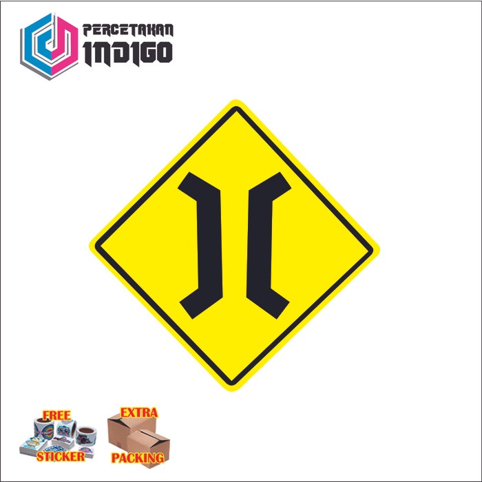 Jual Promo plat alumunium rambu tanda jembatan sempit Keren | Shopee ...