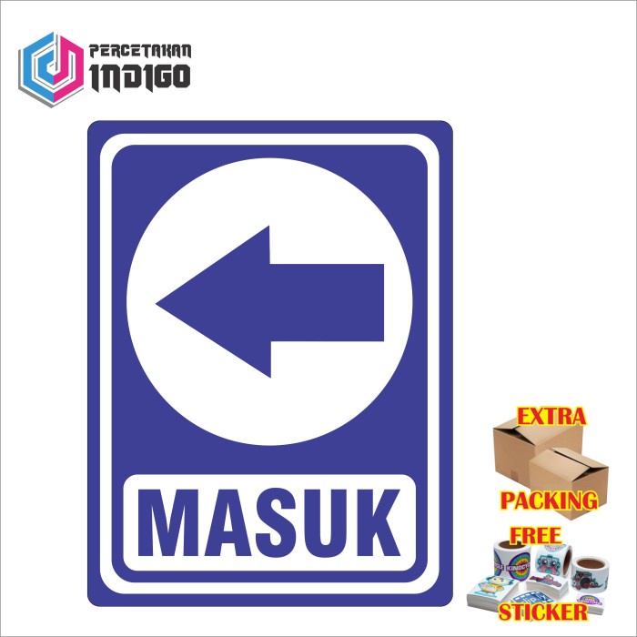 Jual Promo Plat Alumunium Rambu Tanda Panah Masuk | Shopee Indonesia