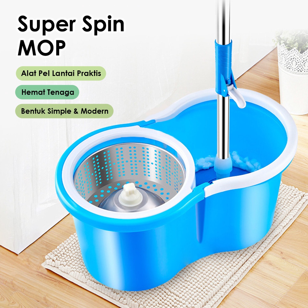 Jual Alat Pel Lantai Lengkap Ember / Pel Otomatis Super Spin Mop / Set ...