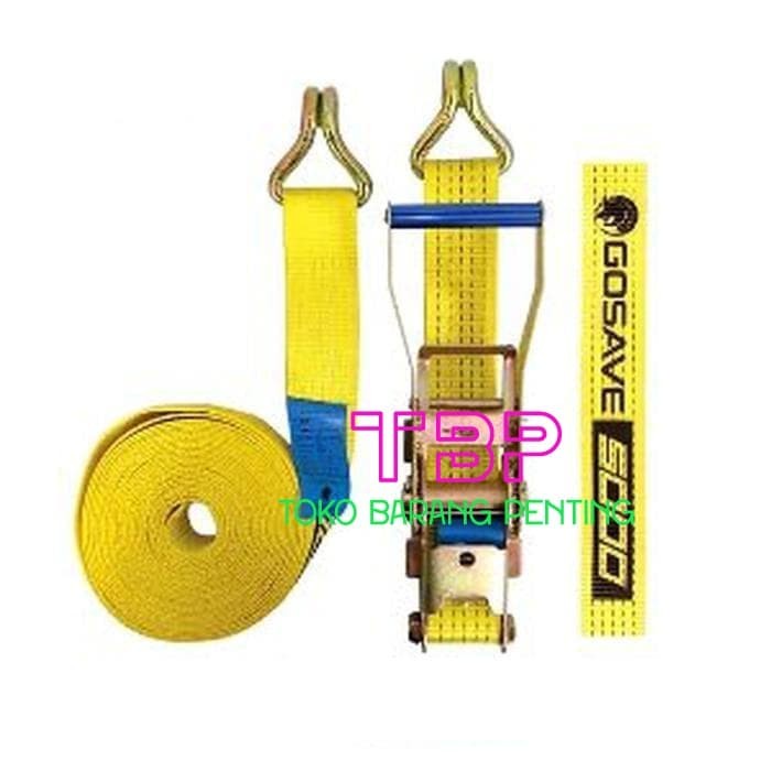 Jual GOSAVE Webbing Cargo Lashing 5Ton x 12M Belt Rachet Tie Down ...