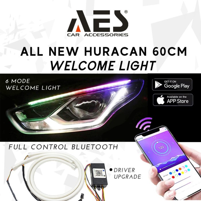 Jual DRL ALIS RGB AES HURACAN SOFTLED 60 CM MERK AES DAY RUNNING LIGHT ...