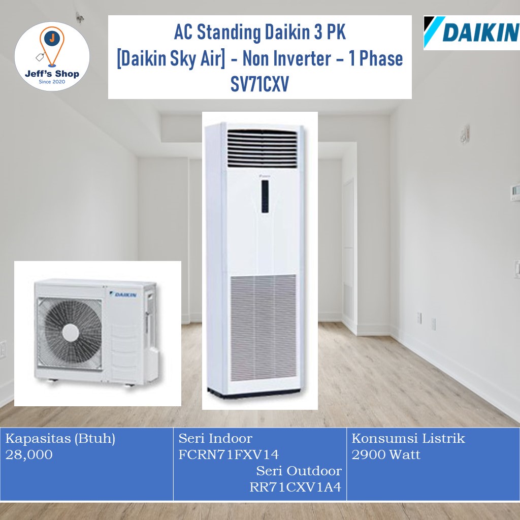 Jual AC Standing Daikin 3 PK [Daikin Sky Air] SV71CXV | Shopee Indonesia