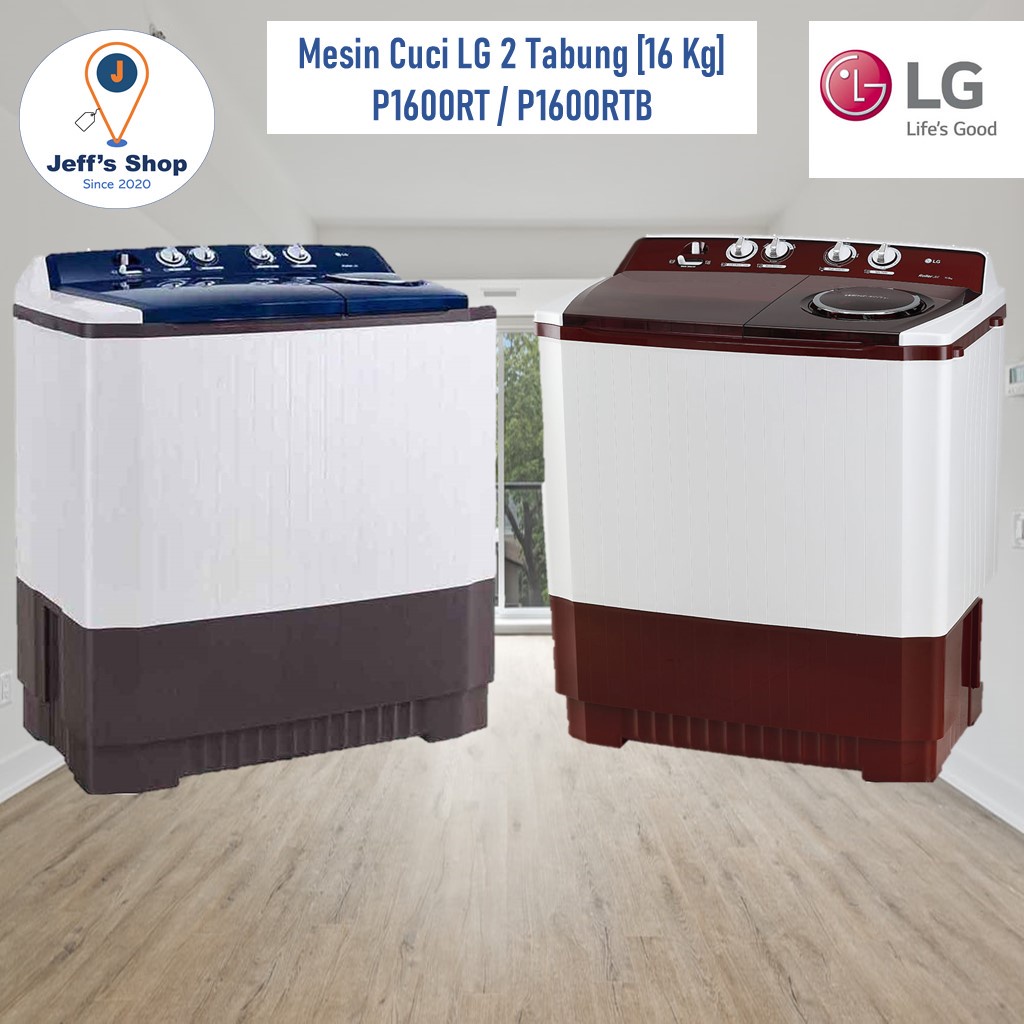 Jual Mesin Cuci LG 2 Tabung [16KG] P1600RT/P1600RTB | Shopee Indonesia