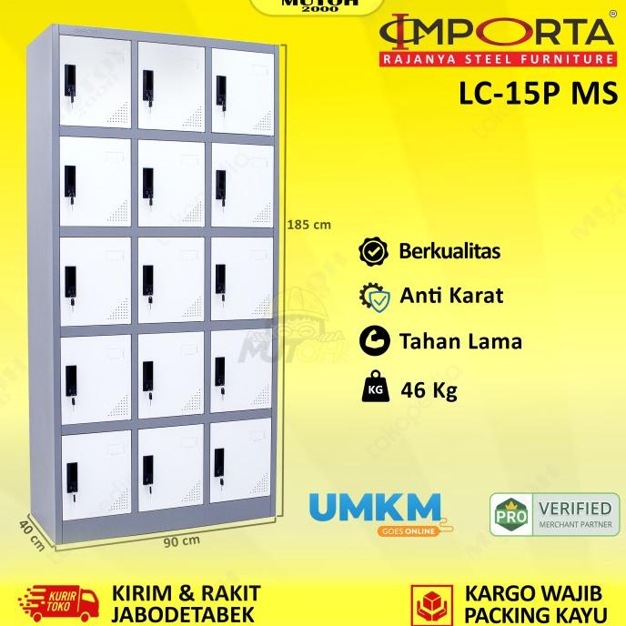 Jual Importa Lc-15P Bt Ms Loker Besi 15 Pintu Locker 15 Pintu Full Plat ...
