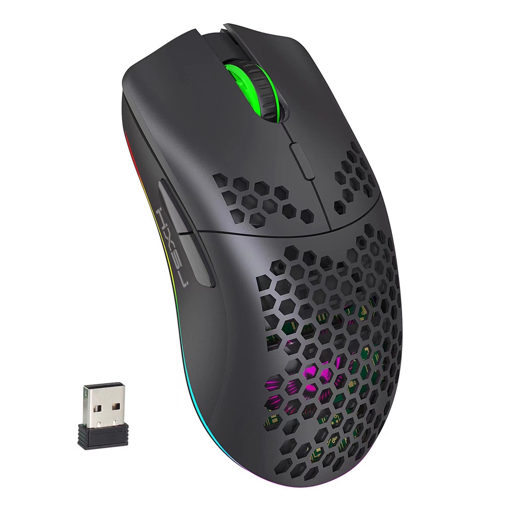 Jual [Local Delivery]HXSJ T66 RGB 2.4G Wireless Gaming Mouse RGB ...