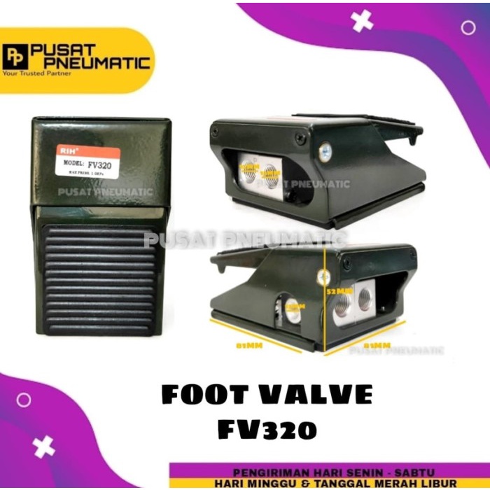 Jual Promo Fv320 Foot Valve Pneumatic Foot Switch Angin Fv 320 | Shopee ...