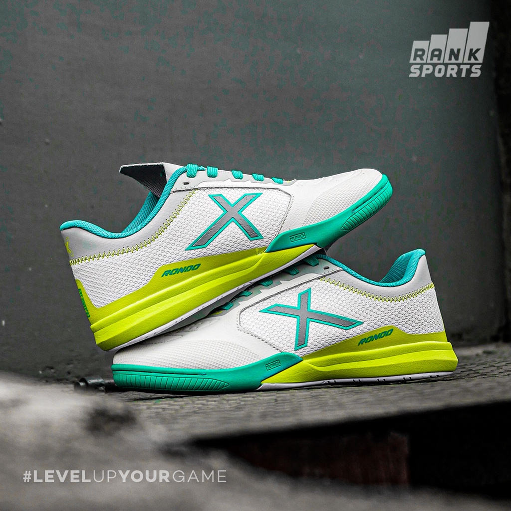 Jual X Munich Sepatu Futsal Rondo 01 - White Lime Green | Shopee Indonesia